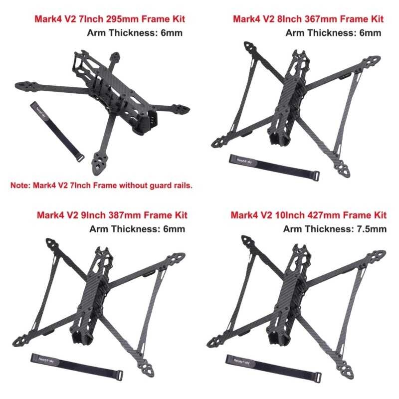 Mark4 3K Carbon Fiber Frame Kit 10 9 8 7 Inch Wheelbase 6Mm 7.5Mm Arm ...