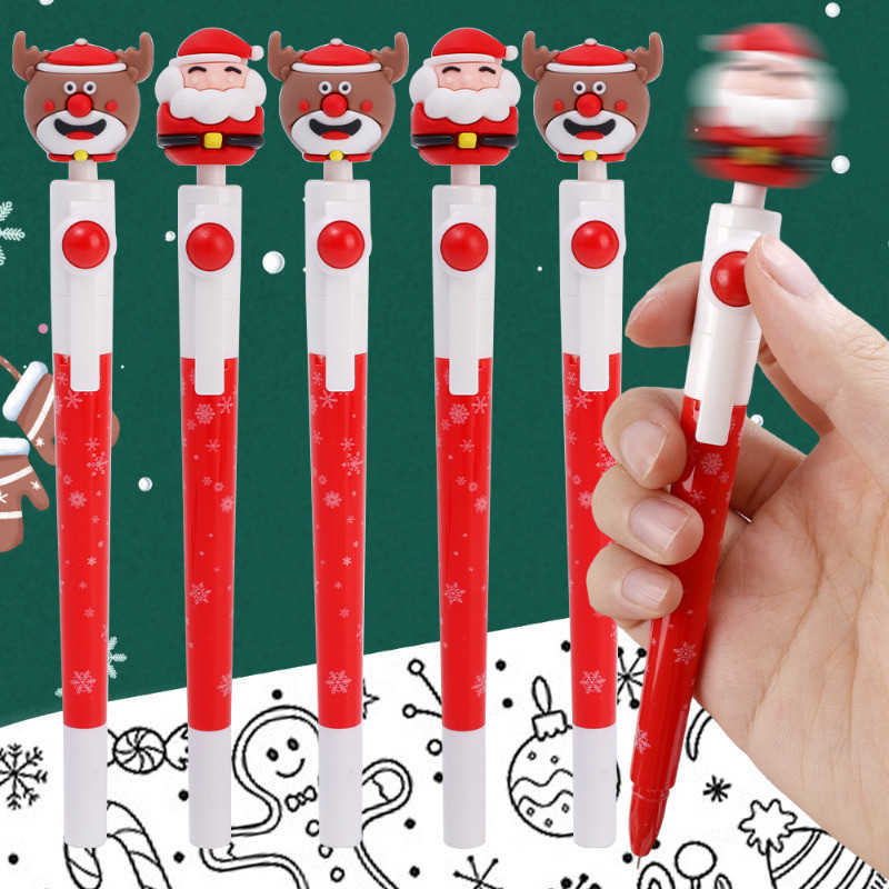 2Pcs Christmas Neutral Led Light Pen - Student Writing Gel Pens ...
