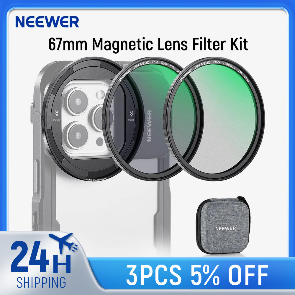 NEEWER 67mm Magnetic Lens Filter with Snap On Magnetic Filter Adapter ...