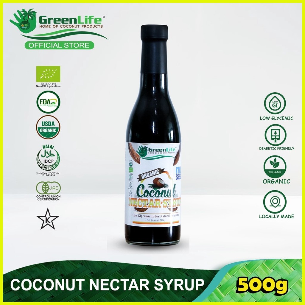 Organic Coconut Nectar Syrup 500g - Low glycemic Vegan Gluten-Free All ...