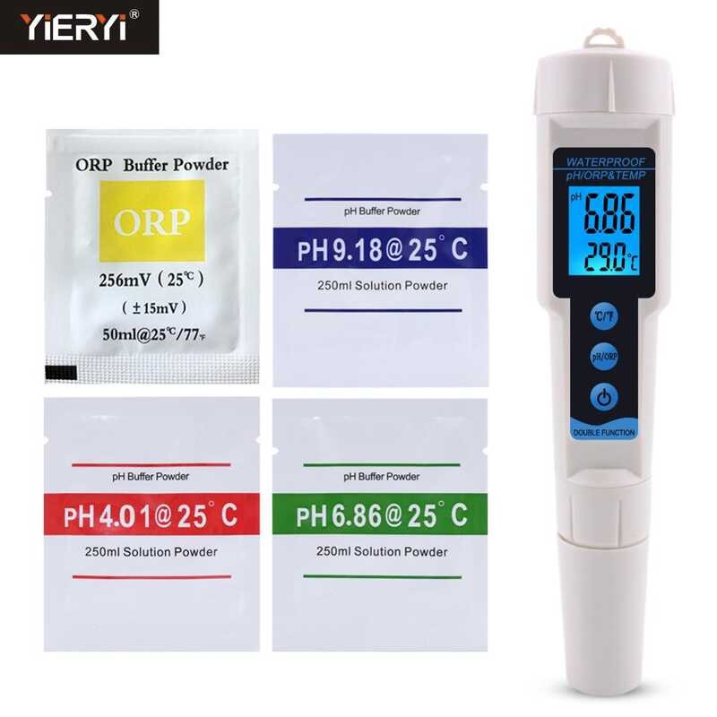 Yieryi 3 In 1 Ph/Orp/Temp Orp-3569 PH Meter With Backlight Digital ...