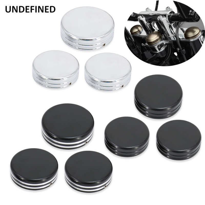 Upper Fork Motorcycle Stem Covers Nut Caps for Harley Dyna 2006-2017 ...