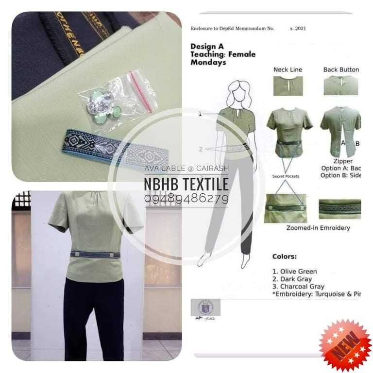 & Fabric For Female Deped Teacher Uniform Original And Complete Set ...