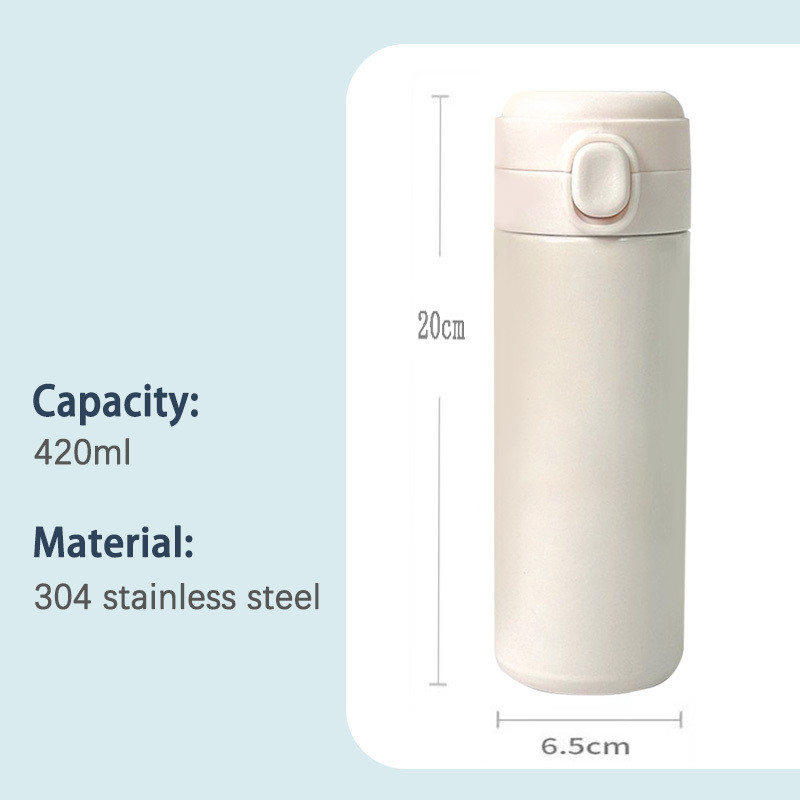 Warm-keeping water cup304Stainless Steel Cold-Keeping One-Click Open ...