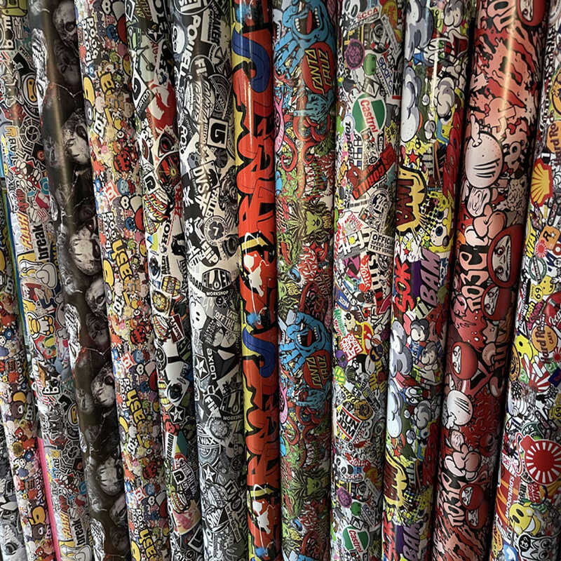 50Cm*200/300/400Cm ☆ Premium Film Wrapping Graffiti Car Sticker Bomb ...