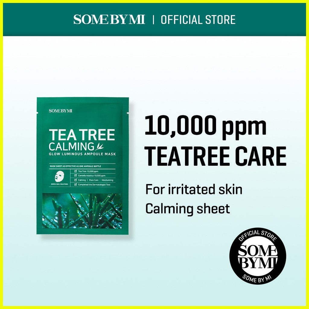 SOME BY MI Tea Tree Calming Glow Luminous Ampoule Mask (10ea) | Shopee ...