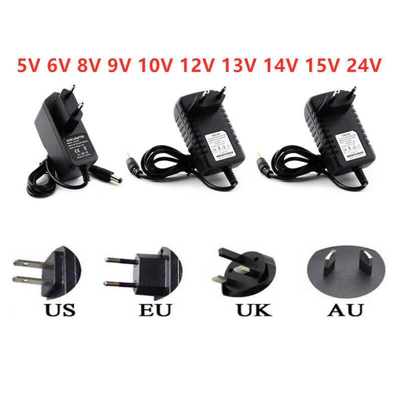 AC DC 5V 6V 8V 9V 10V 13V 14V 15V 24V Adapter 1A 2A 3A Transformers ...