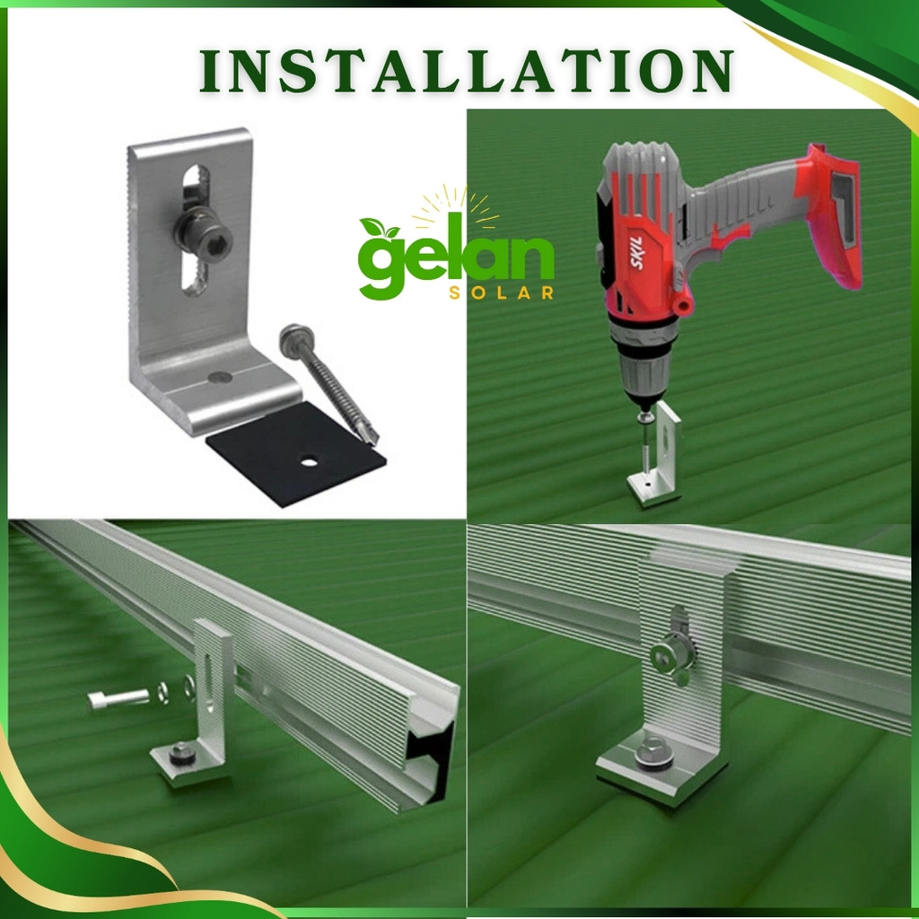 Solar Panel Mounting Kits L-FOOT Roof PV Aluminum L-Foot End Clamps ...