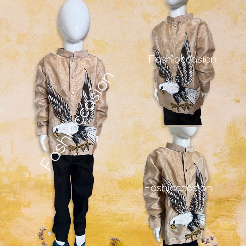 Modern Barong Painting with Agila Design for KIDS | Shopee Philippines