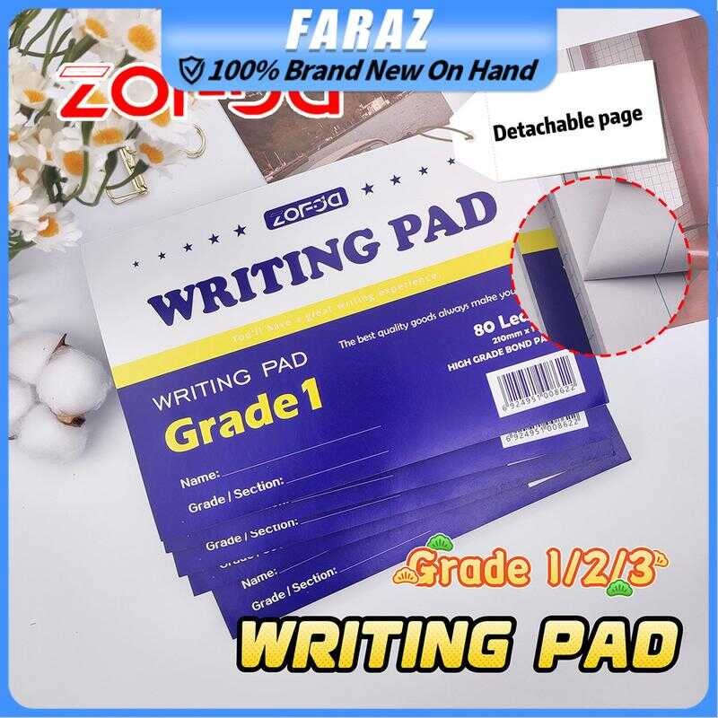10Pc ZOFDA 80Leaves Writing Pad Plastic Binding For Kids Paper ...