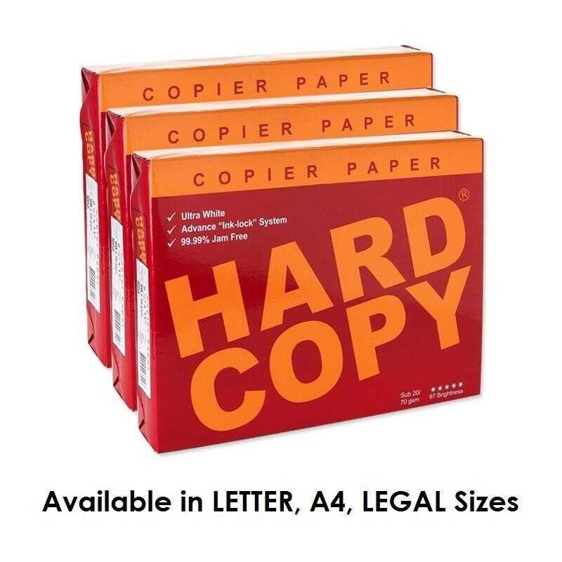 Hard Copy Bond Paper Short Letter A4 Long Legal Size 70Gsm Sub20 500 ...