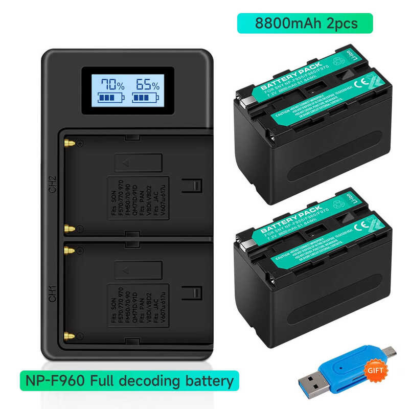 Battery for Sony NP-F550 NP-F770 NP-F750 NP -F550 -F770 -F750 -F550 ...