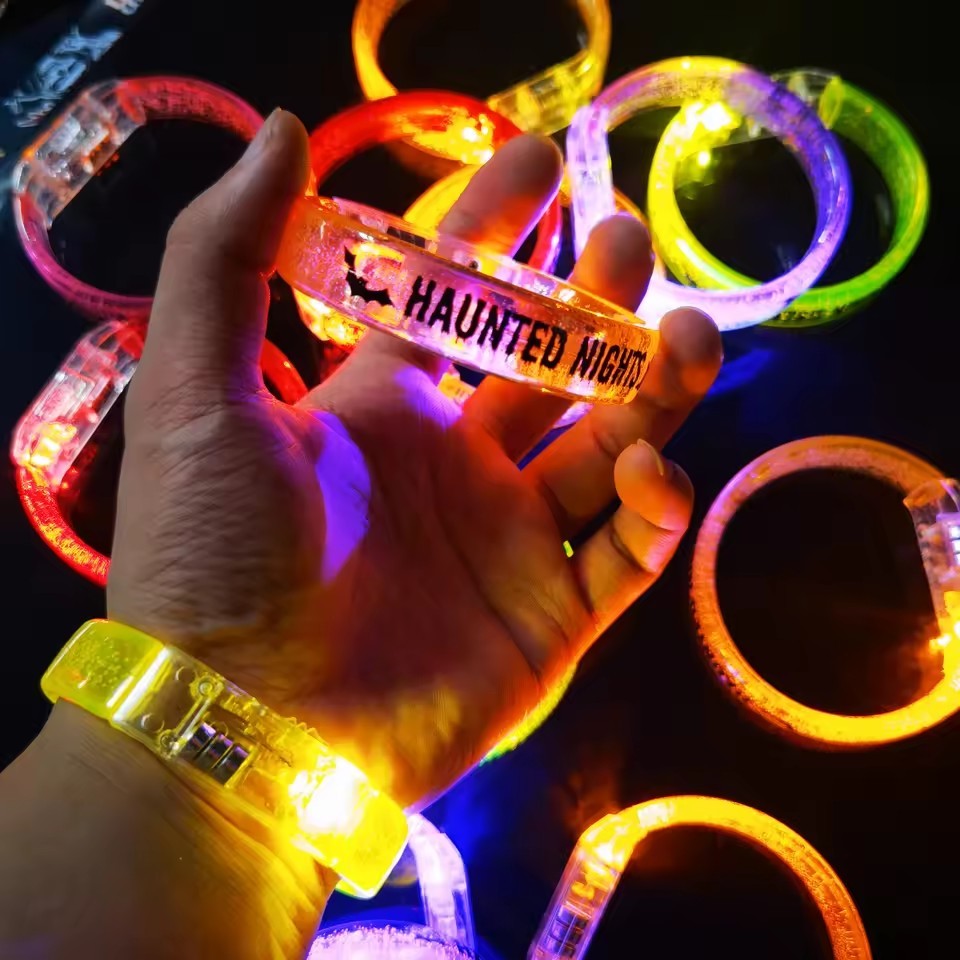 10/30pcs Custom LED Light Up Bracelets Personalized Customized Acrylic ...