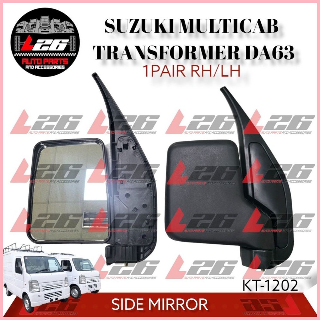 KT-1202 SUZUKI TRANSFORMER K6A DA63T DA63 MULTICAB PICK UP SIDE MIRROR ...