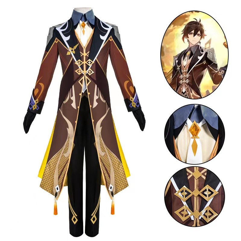 Genshin Impact Zhongli cosplay costume Zhongli full cosplay costume and ...