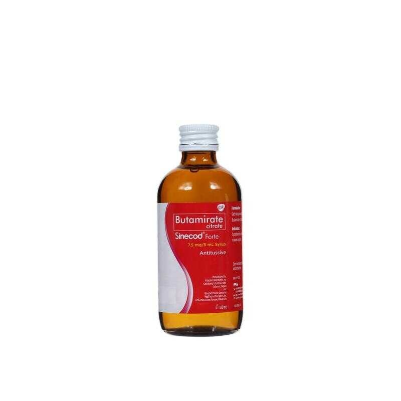 Sinecod Forte Syrup 120Ml Butamirate Citrate Antitussive For Long ...