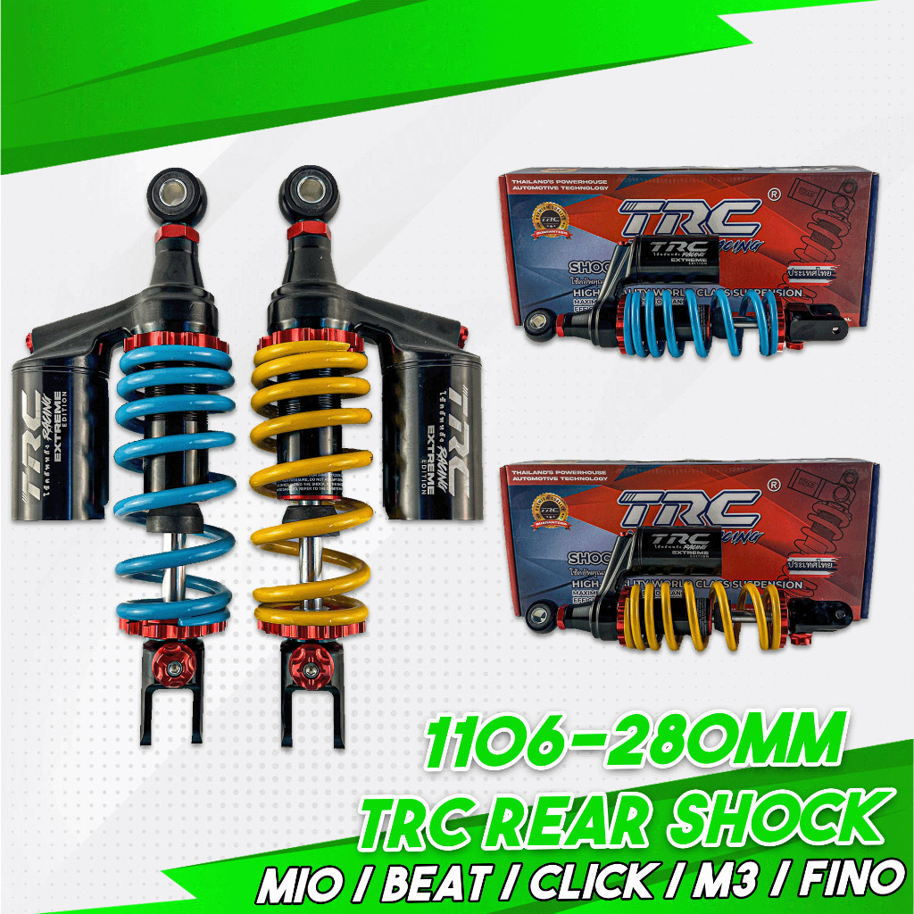REAR SHOCK MIO/CLICK/BEAT/FINO/SKYDRIVE TRC 1106-280MM | Shopee Philippines
