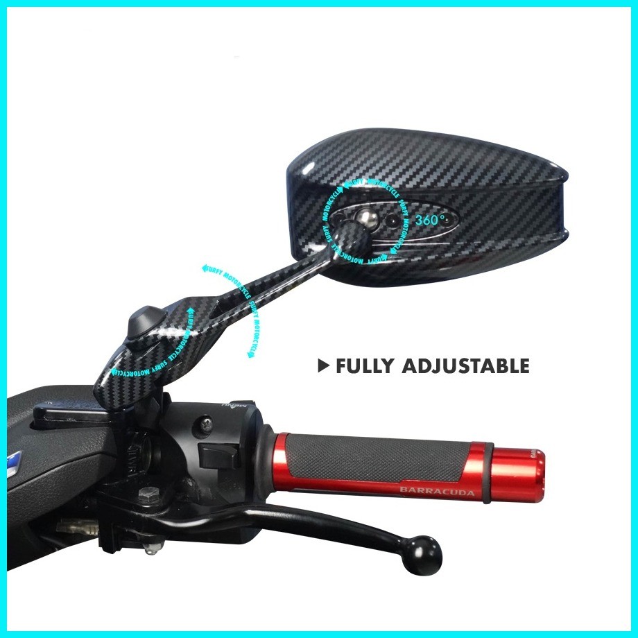 Motorcycle Side Mirror V2 Street King Anti-glare Adjustable Blue Lens ...