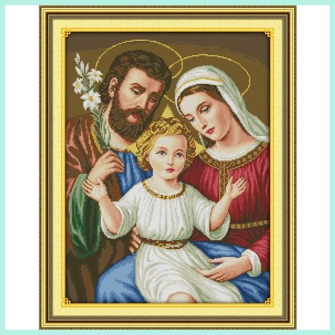 Joy Sunday Stamped Cross Stitch Ktis DMC Threads Chinese DIY Needlework ...