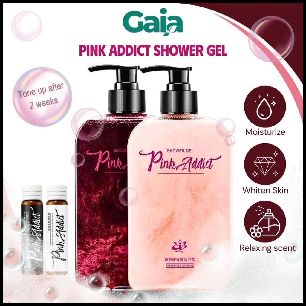Pink Addict Shower Gel Niacinamide Brightening Anti-Acne Long-Lasting ...