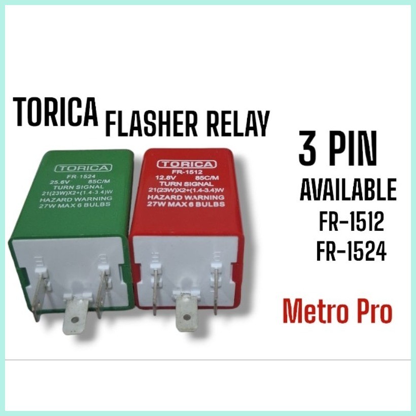 Torica Flasher Relay 3- Pin Original FR-1512/FR1524 | Shopee Philippines