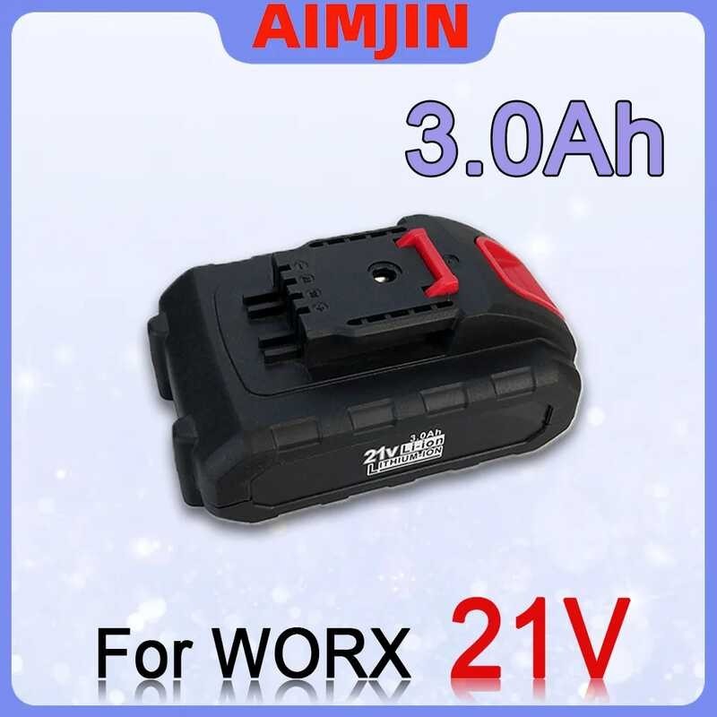 3000Mah 21V Para Sa Worx Electric Power Tool Pruning Saw Drill Percussion Lithium Battery w ...