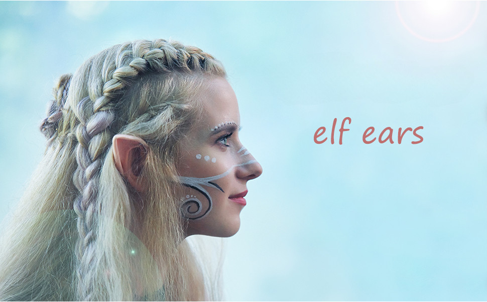 5Pairs Halloween Elf Ears Latex Elf Ears Halloween Decoration False Ear ...