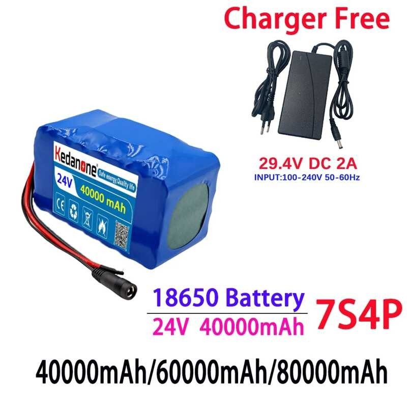 18650 Lithium-Ion 7S4p 24V/29V 40Ah/60Ah/80Am Rechargeable Battery Pack ...