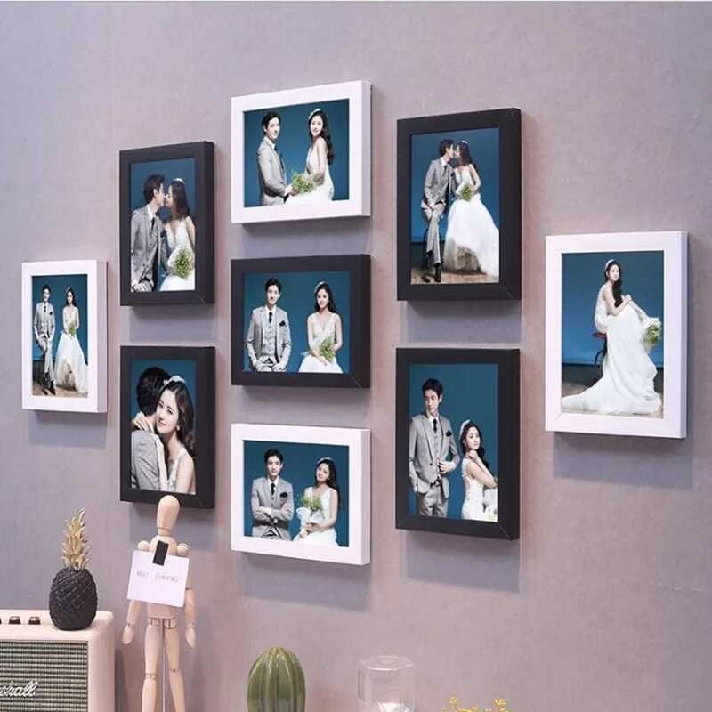 7 Pulgada 9Pcs Larawan Para Sa Wall Photo Frame Set Larawan Dekorasyon ...