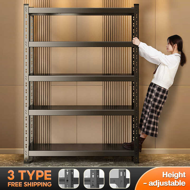 Load \12304; 800Kg】Adjustable Height Steel Boltless Rack 5 Layer Heavy ...