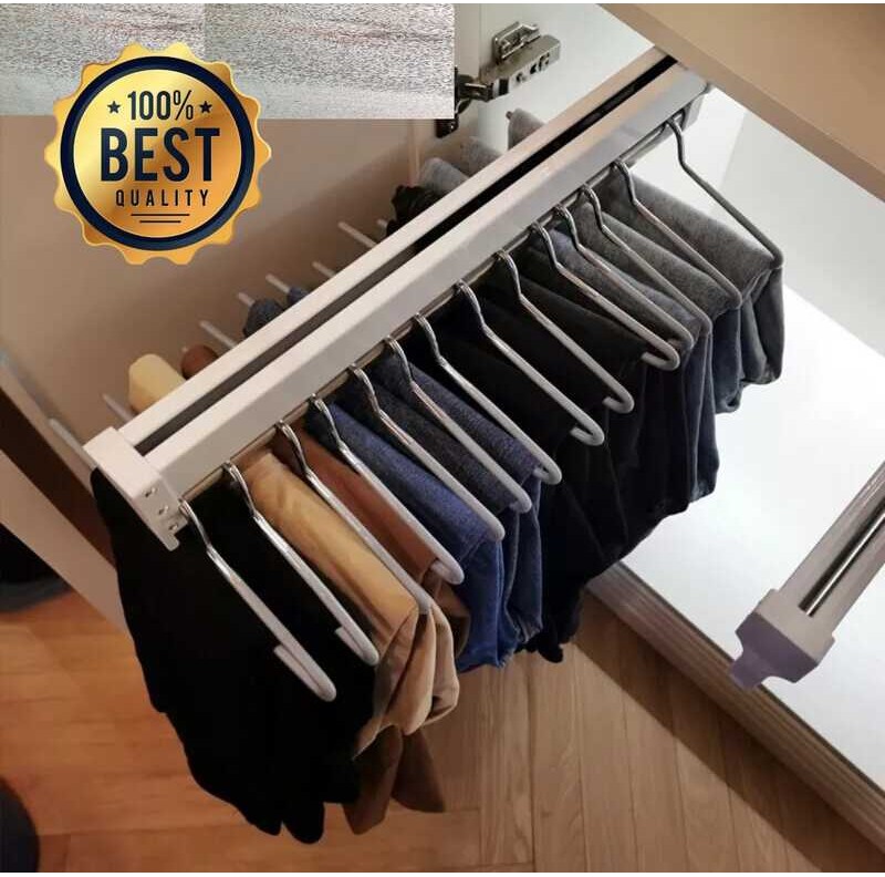 Pull Out Hanger Holder, Heavy Duty Telescopic Sliding Wardrobe Pants ...