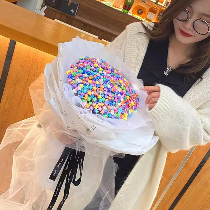 136pcs Cartoon Little Girl Star Origami Creative Starry Night Origami ...