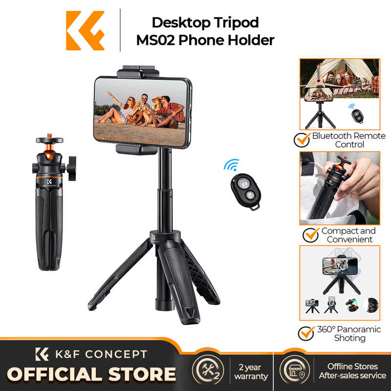 CONCEPT K&F Ms02 Tripod Turnstile With Phone Holder And Bluetooth ...