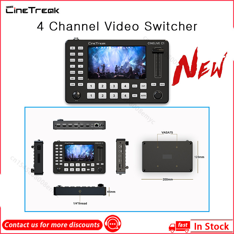 Cinetreak CINELIVE C1 5 Inch 4 Channel Video Switcher Full HD Screen ...