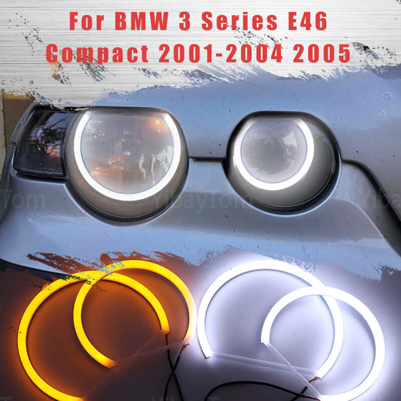 Cotton LED SMD Light Switchback Angel Eye Halo Ring DRL Kit for 3 ...