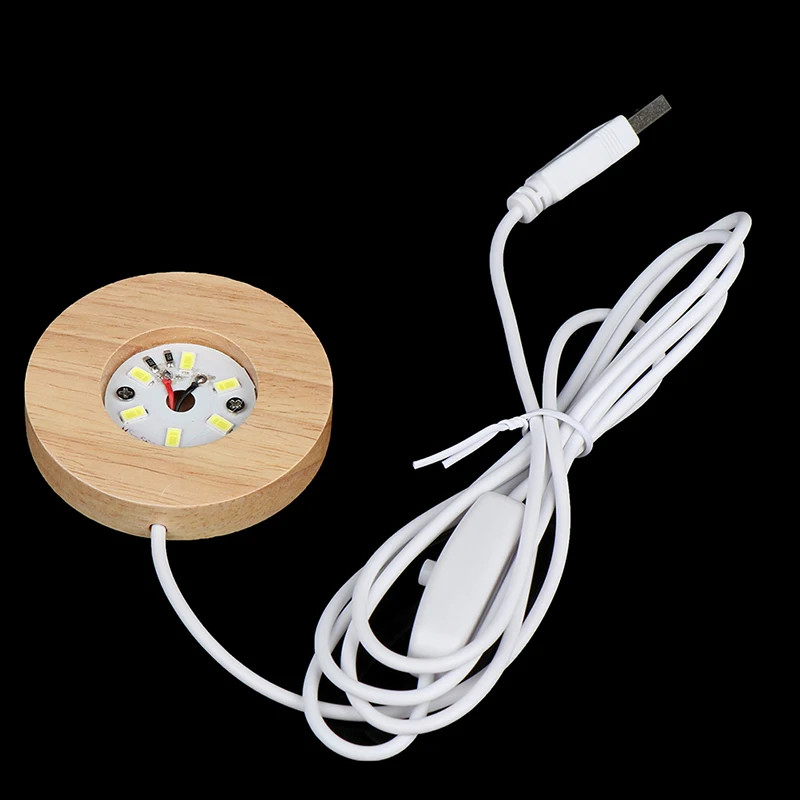New Wooden Light Base with Remote Control Wooden LED Light Rotating ...