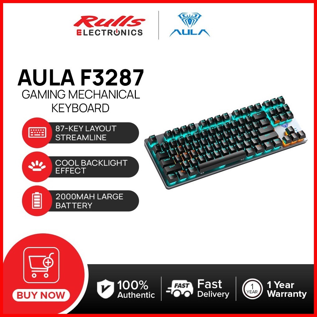 ♒ AULA F3287 Wired Mechanical Dual Mode Keyboard | 87-key Gaming ...