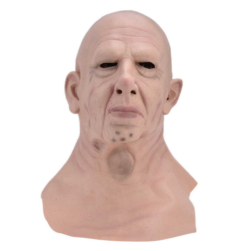 Realistic Bald [Fancytoy] Head Man Mask Latex Human Face Funny Scary ...