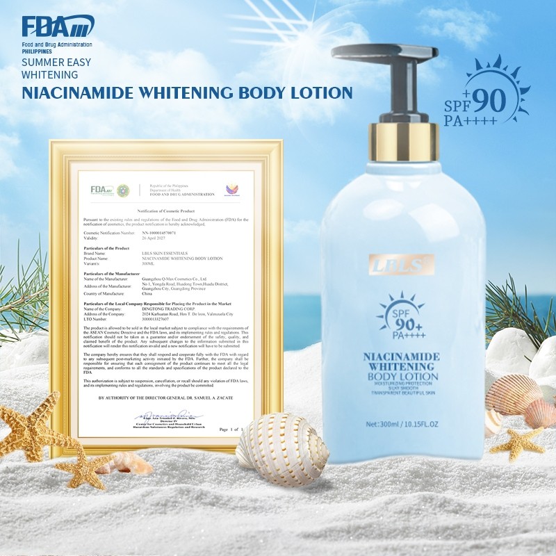 LBLS SPF90 PA++++ Sunscreen Niacinamide Whitening Body Lotion Moisturizing Waterproof 300ML ...