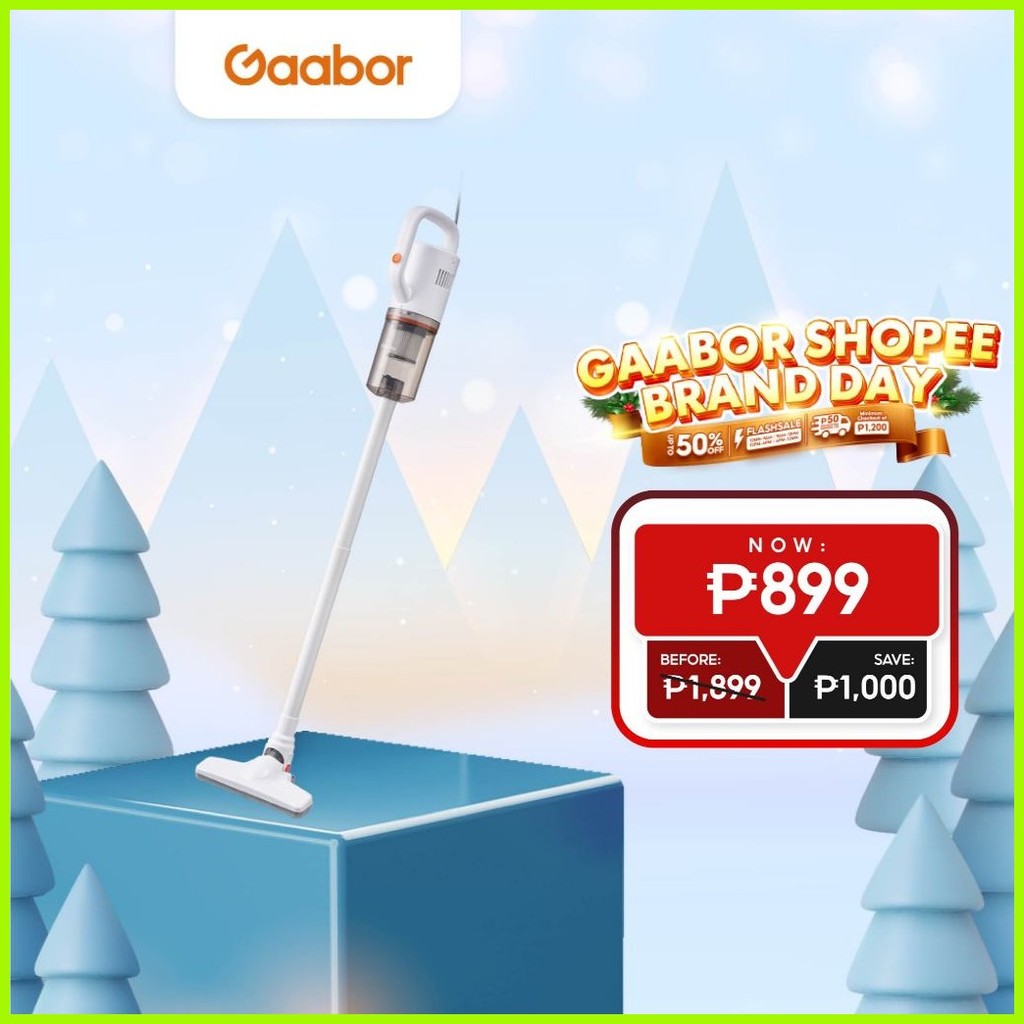 Gaabor Vacuum Cleaner 2-In-1 White Strong Suction Large Capacity ...