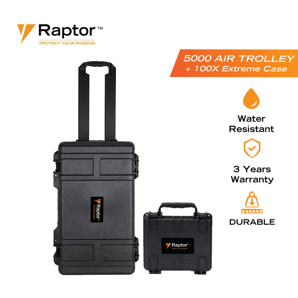 ♞Raptor 5000 Air Black Hard Case + 100x Black Small Hard Case Bundle ...