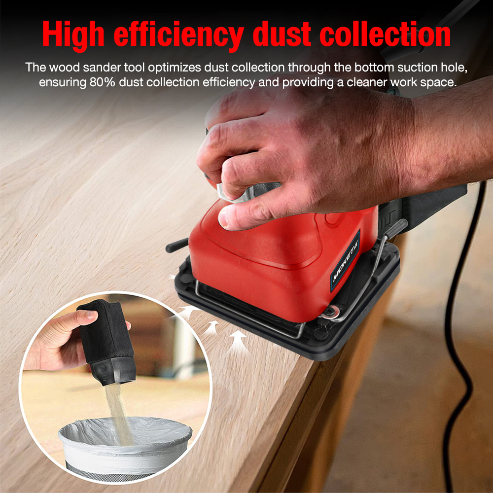 Electric Sander 240W 13500RPM Finish Palm Sander Woodworking Polisher ...