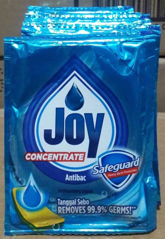 Joy Concentrate Diswashing Liquid Antibac With Safeguard Family Germ ...