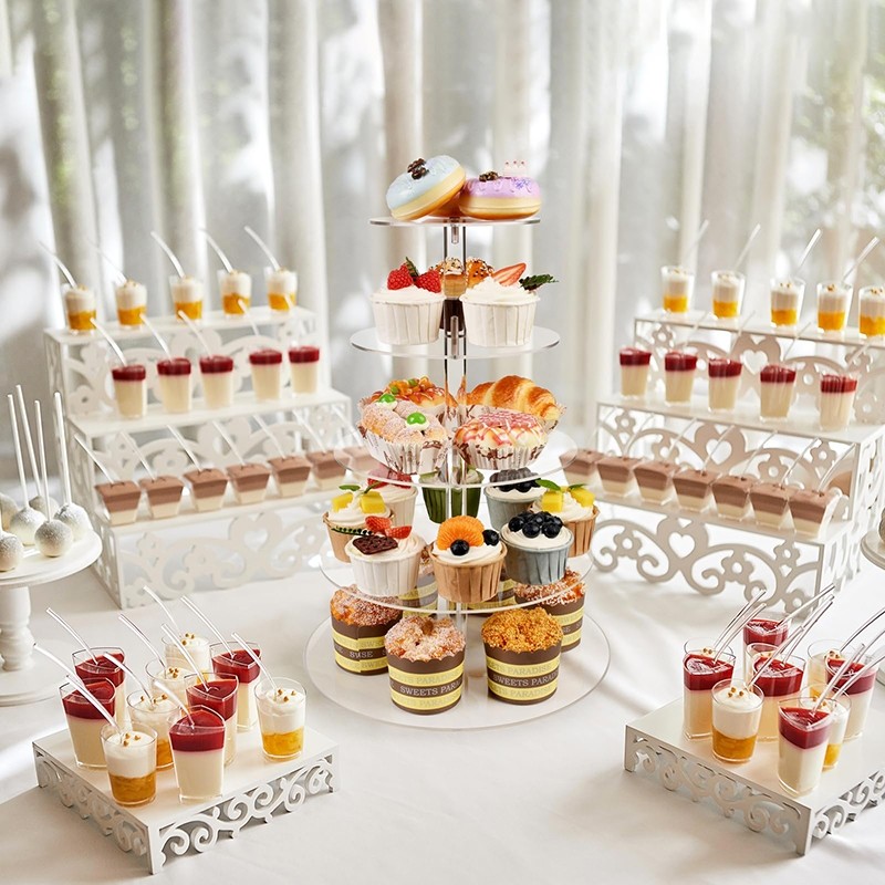 ♞Acrylic Cupcake Stand Dessert Buffet Display Serveware Holder Party ...