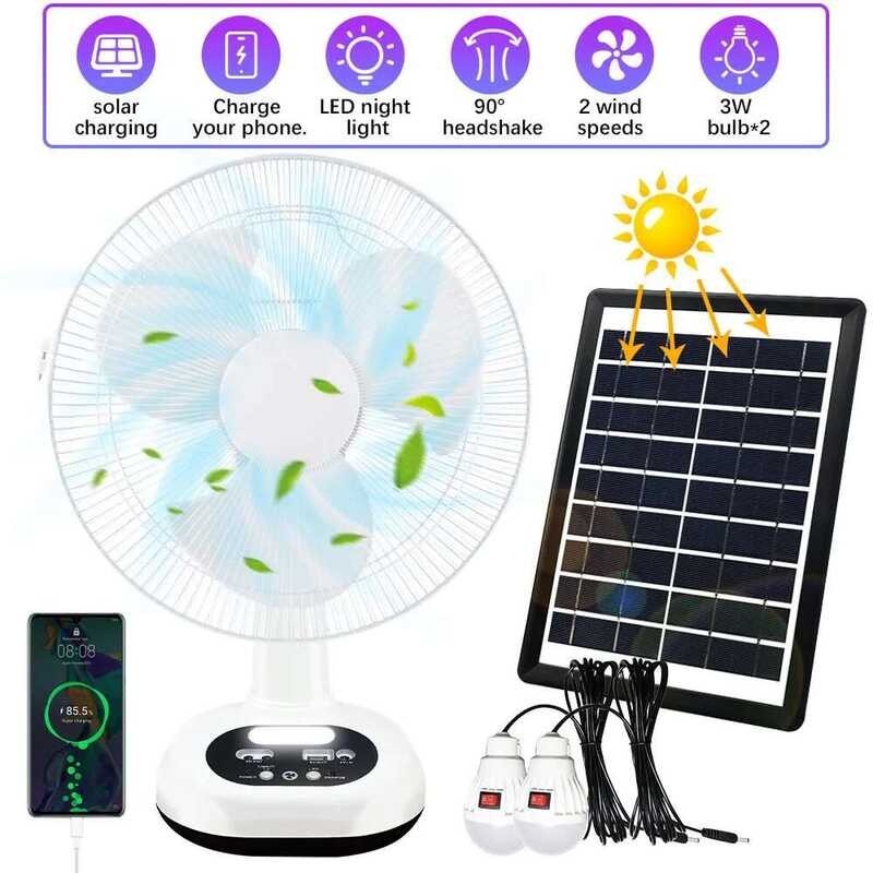 Rechargeable Solar Portable Cold Air Fan Outdoor Or Table Desk Fan With ...