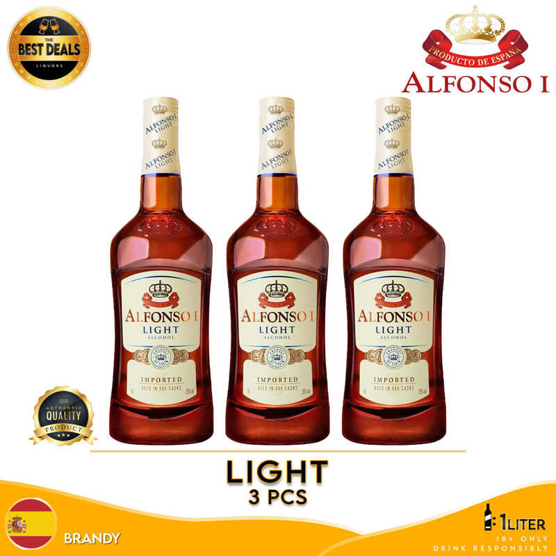 Alfonso Light Brandy 1L 3 Bottles E87 | Shopee Philippines