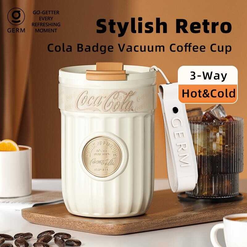 GERM X Coca-Cola Thermos Cup 316 Stainless Steel Wide Mouth With Straw ...