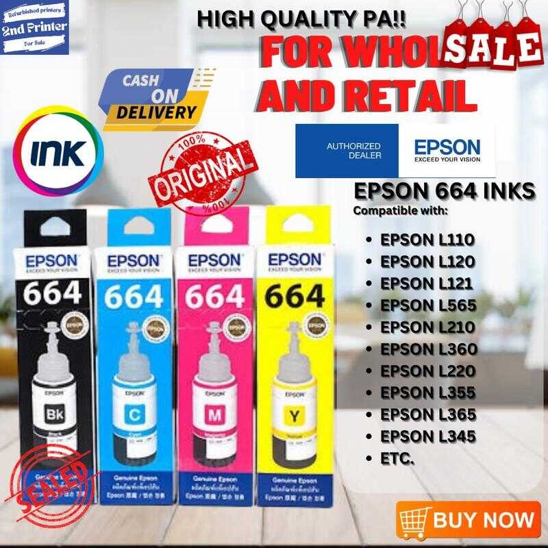 ORIGINAL Epson 664 Ink 70Ml For Printer SAFE (Epson L121/L120/L110/L300 ...
