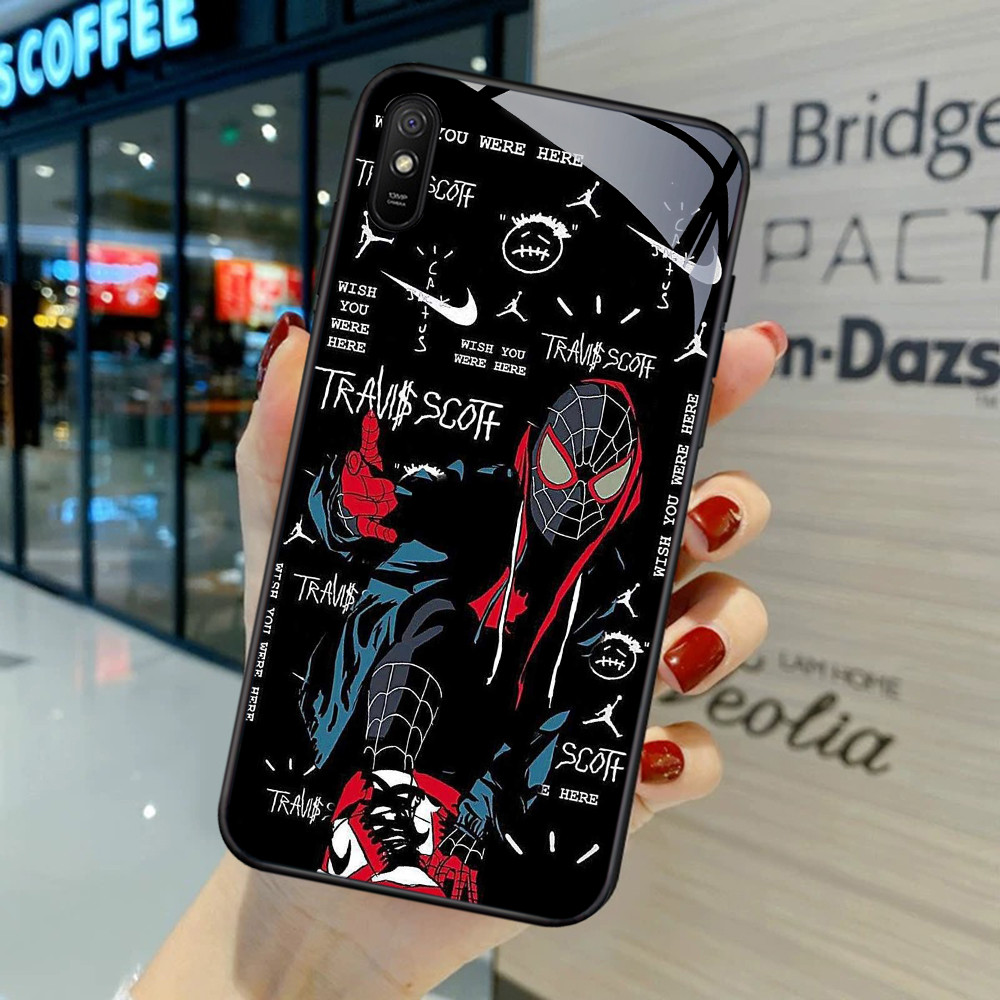 NA-83 Spider-Man HD Softcase Glossy Glass for Xiaomi Redmi 9A 9i 7 Note ...