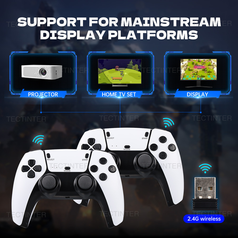 M15 4K Retro Mini Game Console with 20000 Built-in HD Games, 2.4G Dual ...